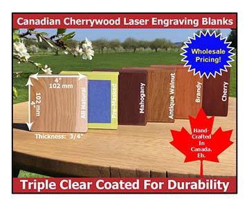 Canadian Cherry Wood | square coaster blanks for laser engraving – The ...